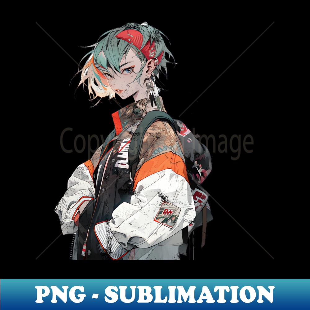 Gyutaro Inspired Manga Girl - Retro PNG Sublimation Digital | Inspire ...