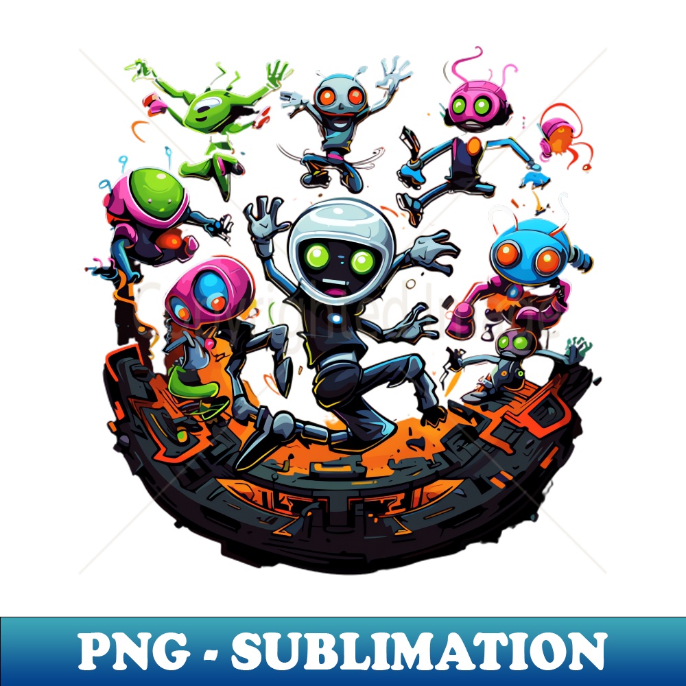 Dancing robots - Artistic Sublimation Digital File - Capture - Inspire ...