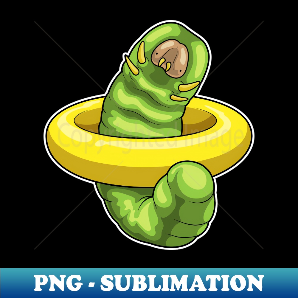 Caterpillar Swimming Lifebuoy - Premium PNG Sublimation File - Inspire ...