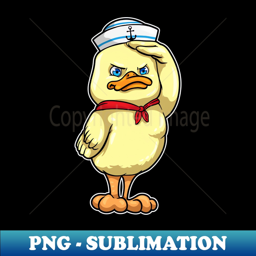 Duck as Sailor with Military Salute - Premium PNG Sublimatio | Inspire ...