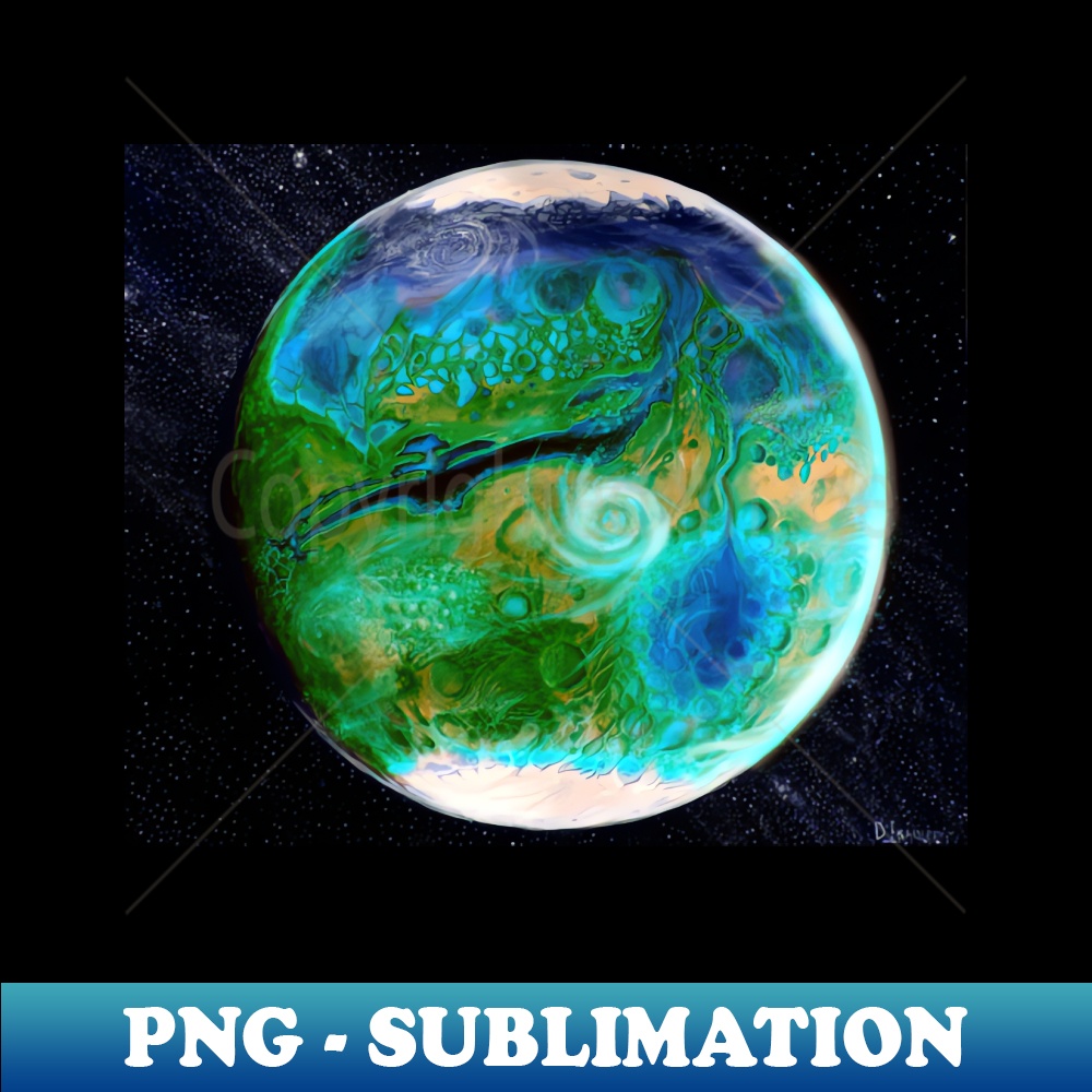 Green terraformed Mars with ocean and seas - High-Resolution - Inspire ...