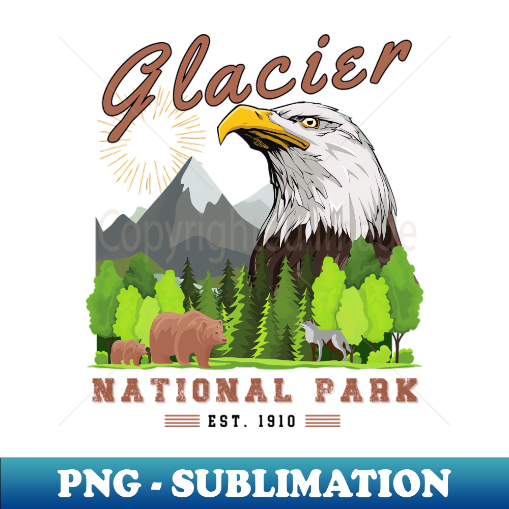 Glacier National Park - Modern Sublimation PNG File - Perfec | Inspire ...