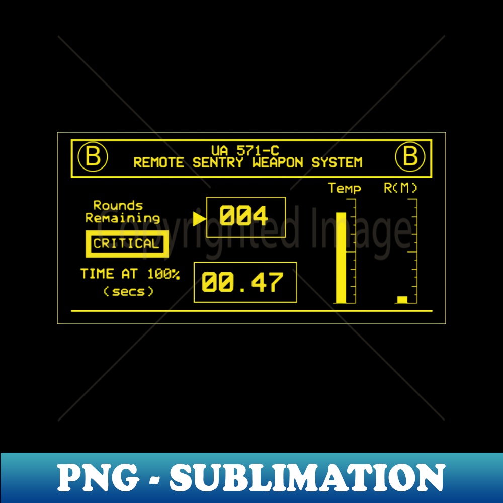 Aliens Sentry Gun Unit Display - Aesthetic Sublimation Digit - Inspire ...