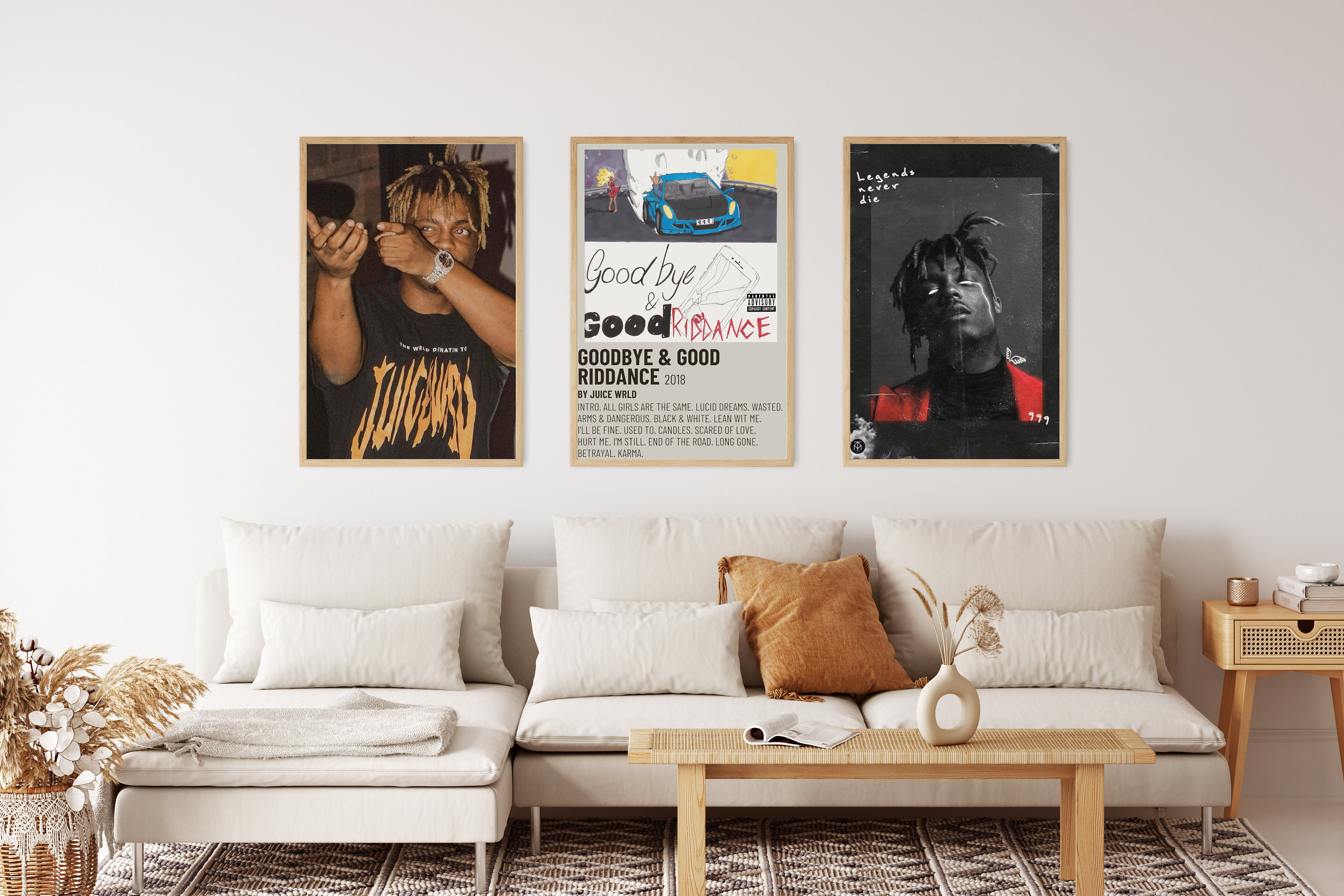Juice WRLD Poster, Juice WRLD Set of 3 Posters, Music Poster | Inspire ...