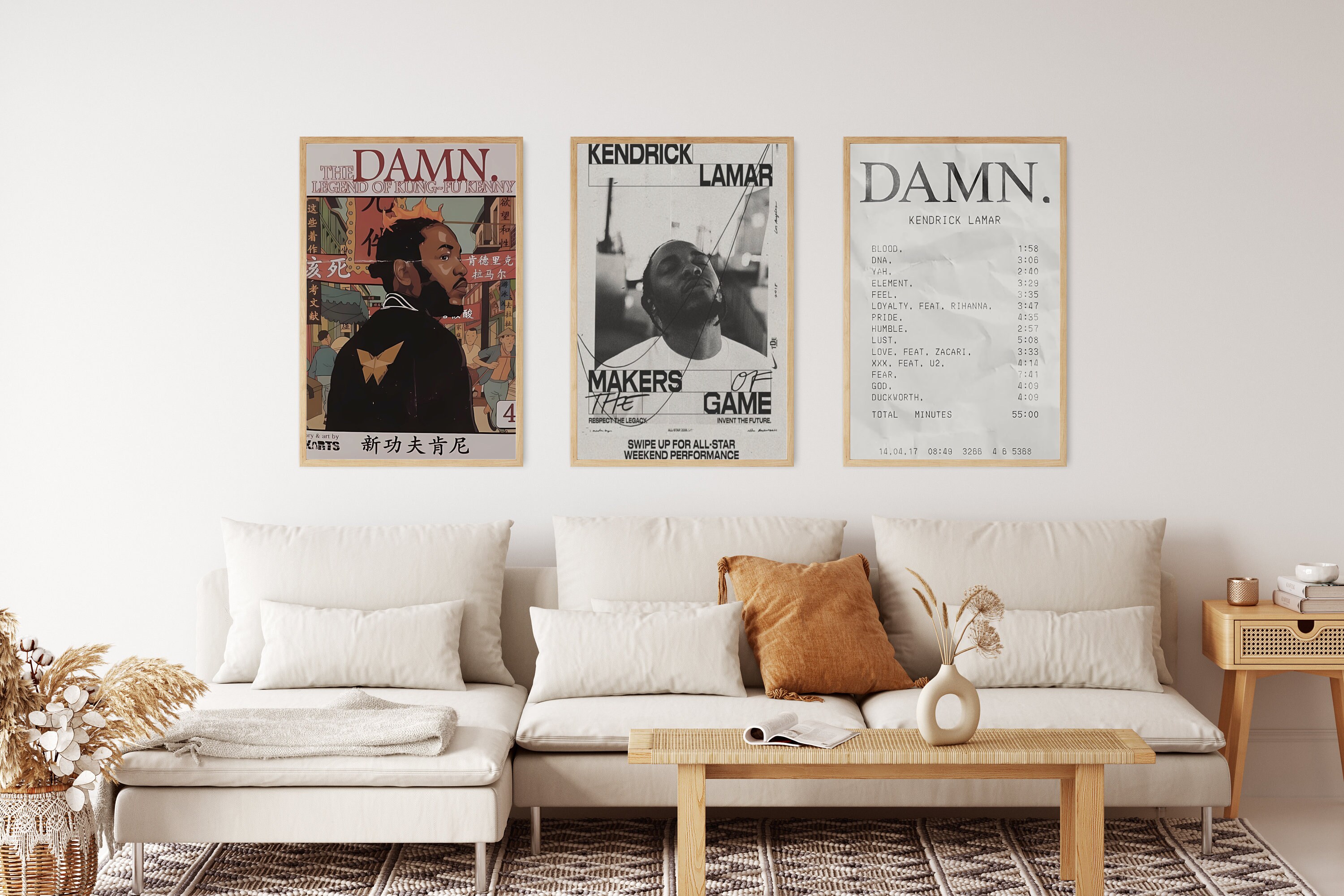 Kendrick Lamar Poster, Kendrick Lamar Set of 3 Posters, Wall | Inspire ...