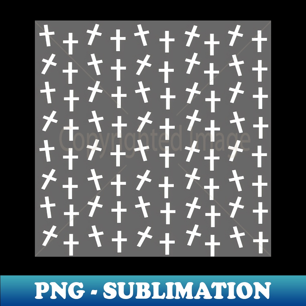 Christian cross Jesus grey Easter pattern - PNG Transparent - Inspire Uplift
