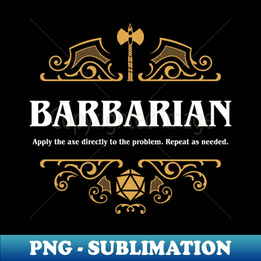 Barbarian Class Tabletop RPG Gaming - Signature Sublimation - Inspire ...