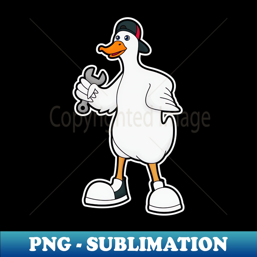 Duck as Craftsman with Tool Cap - Trendy Sublimation Digita | Inspire ...