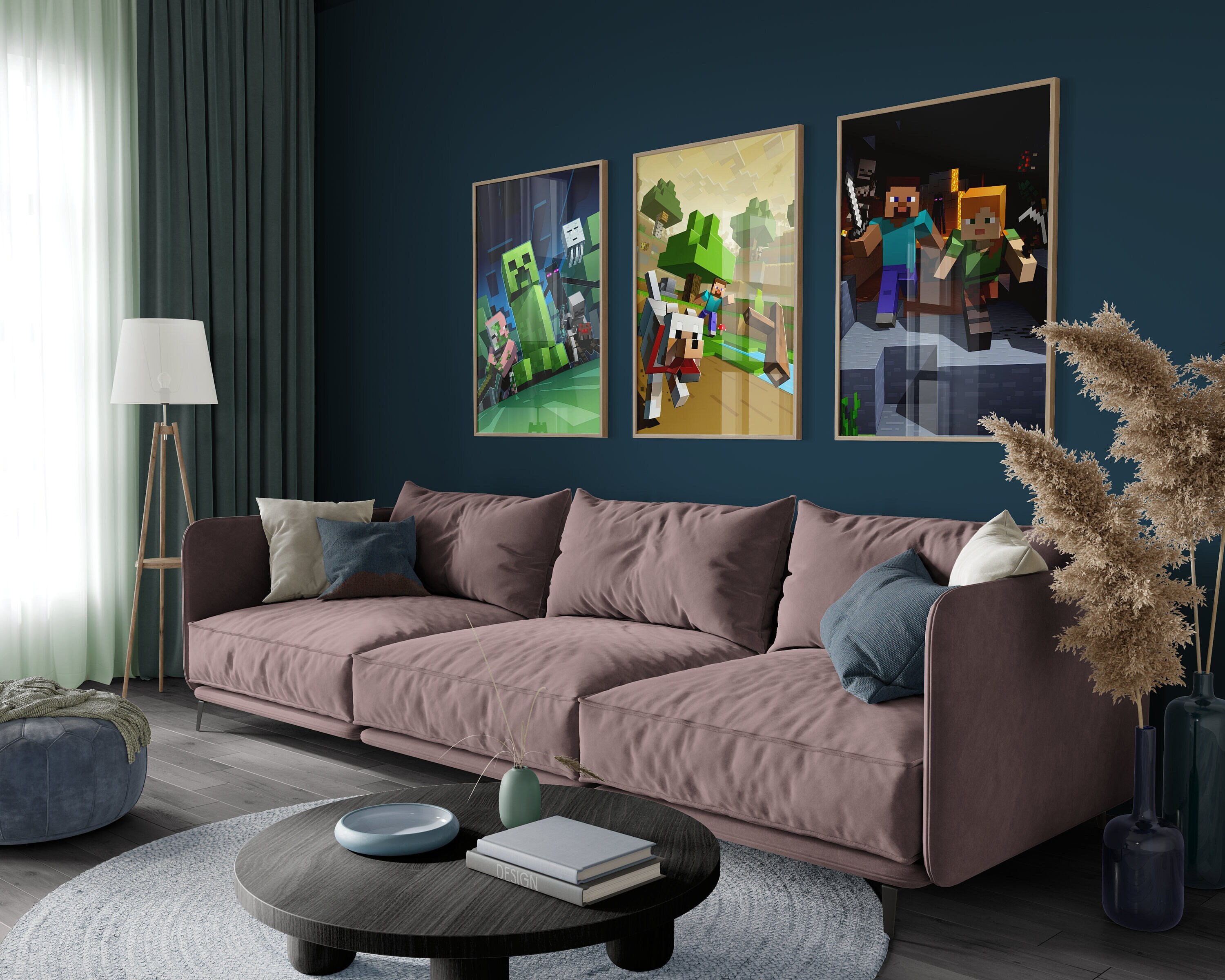 Minecraft Set of 3 Posters, Video Game Cover, Minecraft Game | Inspire ...