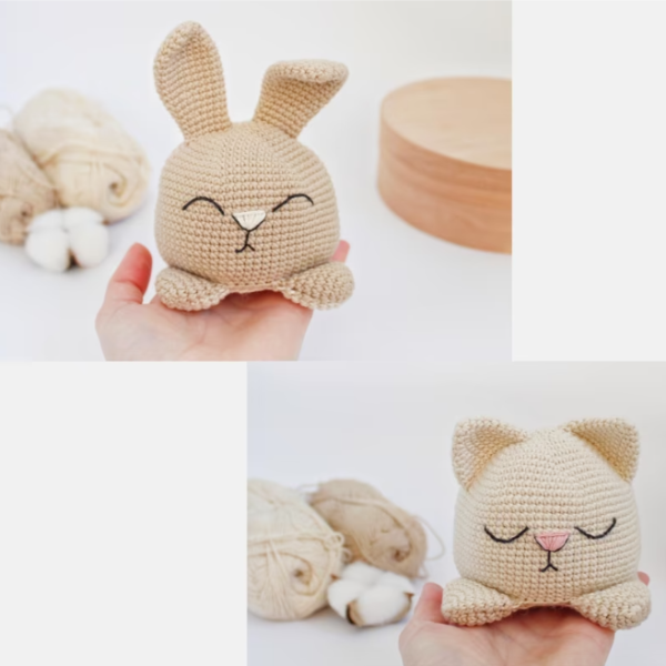 Reversible toy bunny and cat Crochet pattern, digital file P | Inspire ...