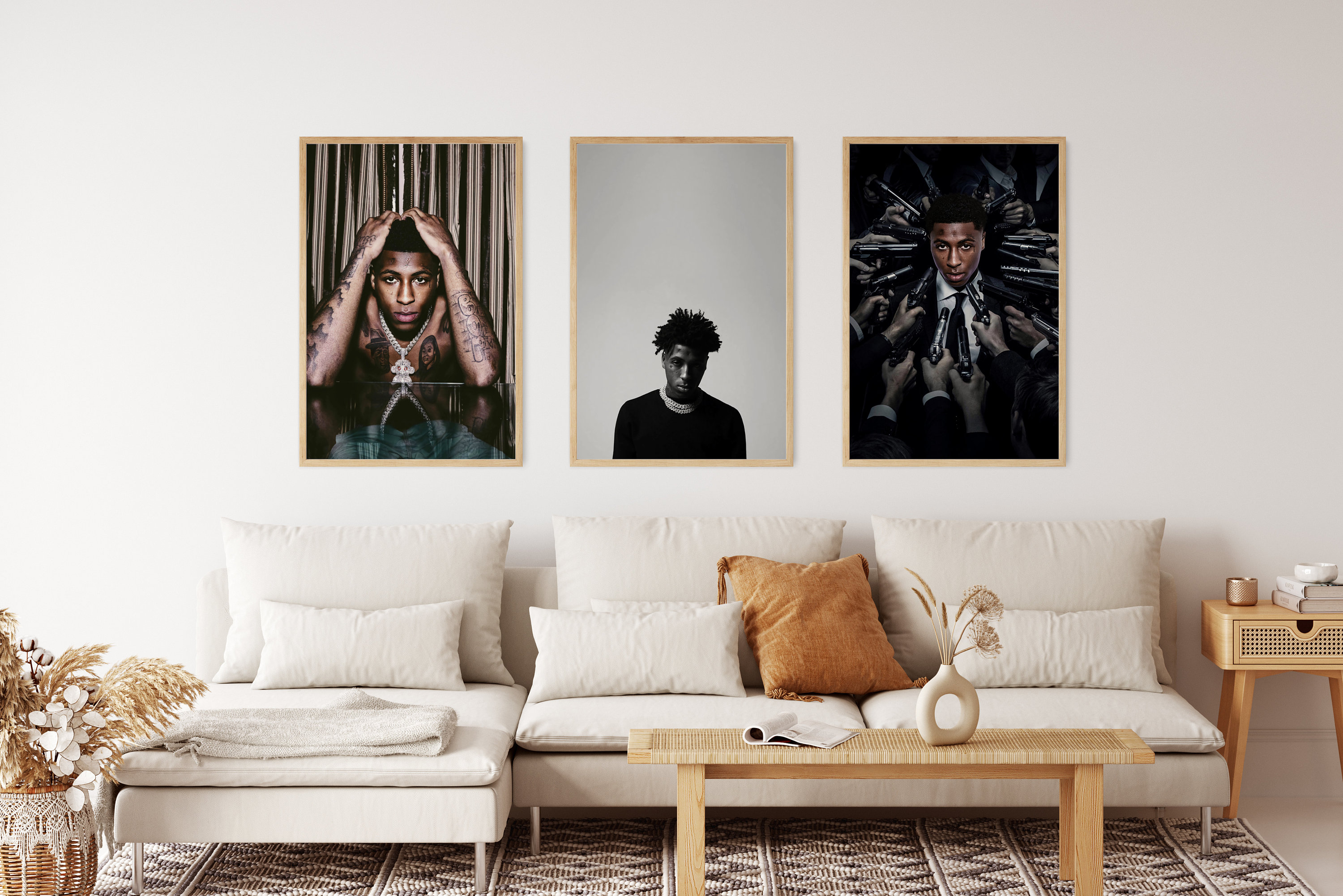 NBA YoungBoy Poster, NBA YoungBoy Set of 3 Posters, Rap Post | Inspire ...