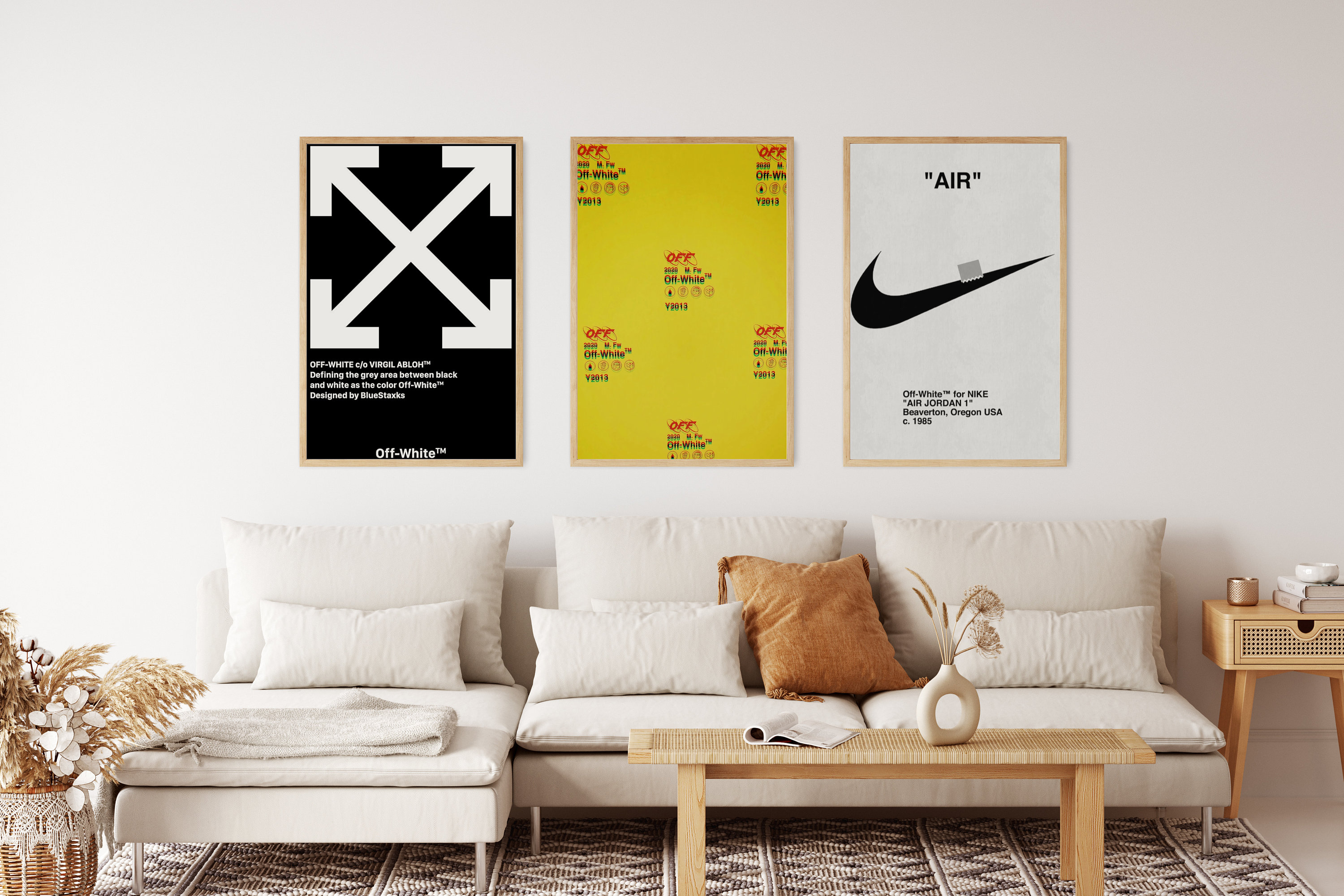 Off White Fan Poster, Off White Fan Set of 3 Posters, Off Wh | Inspire ...