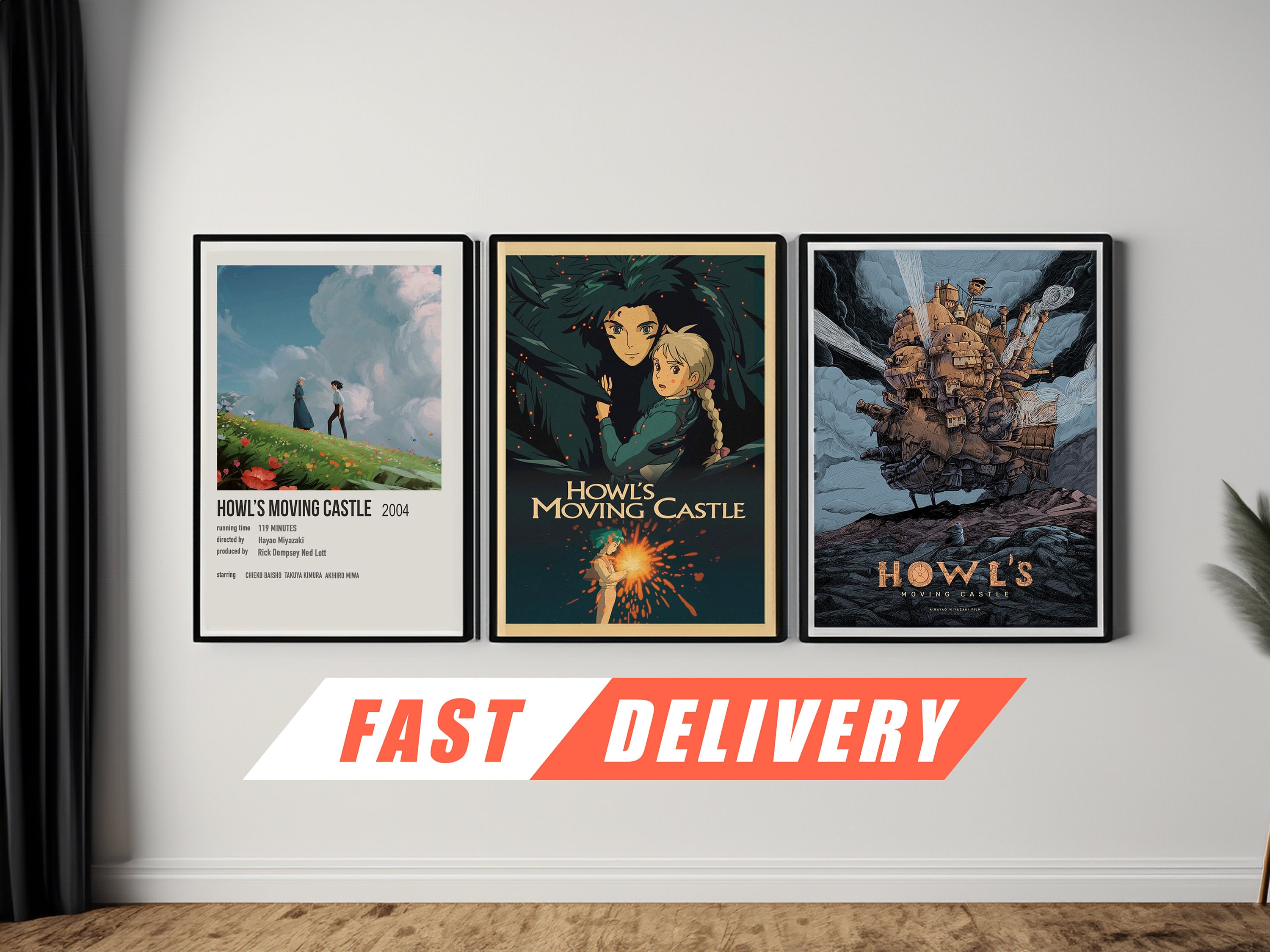 howls moving castle posters - howl's castle poster set, howl | Inspire ...