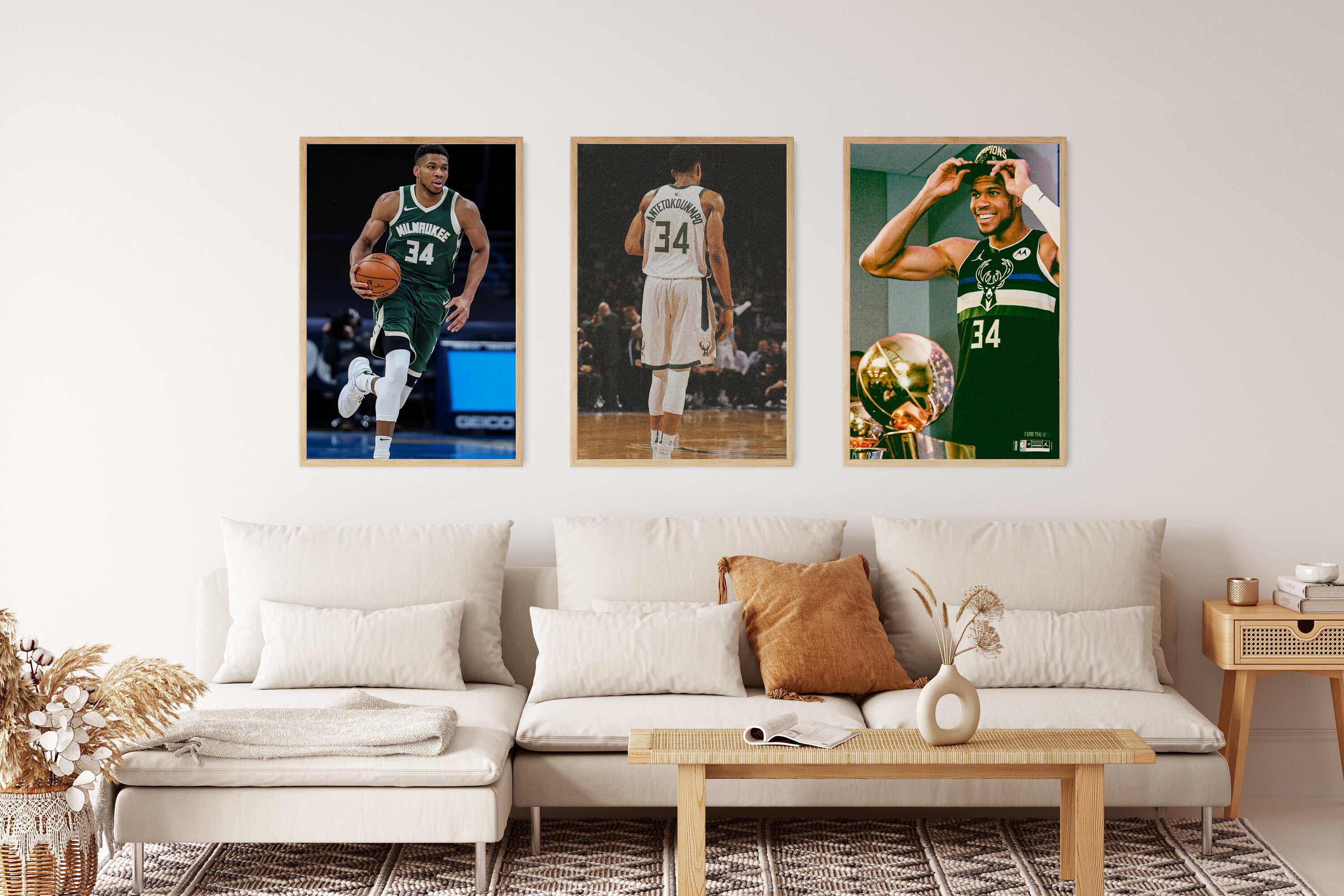 Giannis Antetokounmpo Poster, Giannis Antetokounmpo Set of 3 | Inspire ...