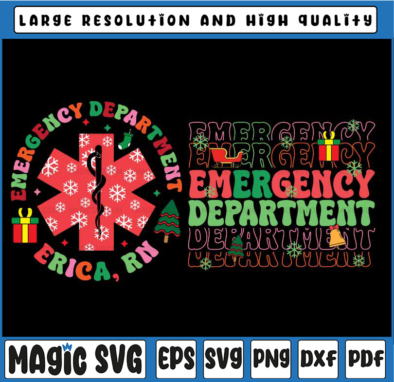 Personalized Christmas ER Christmas Svg, Custom Emergency De | Inspire ...