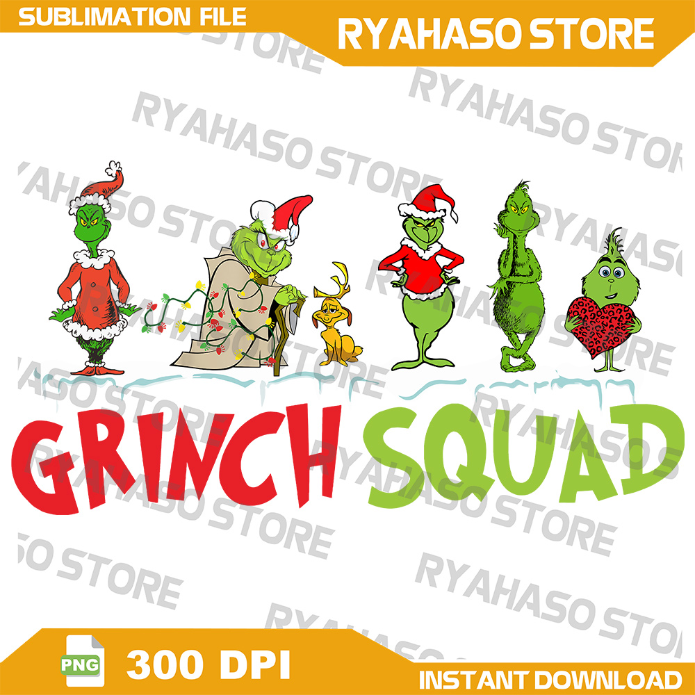 Grinch Squad PNG, Grinchmas PNG, Christmas Grinchmas Png,Hol | Inspire ...