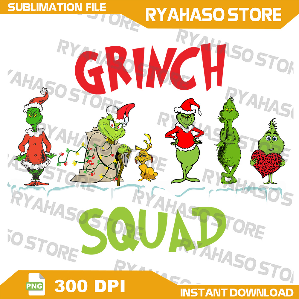 Grinch Squad PNG, Grinchmas PNG, Christmas Grinchmas Png,Hol - Inspire ...