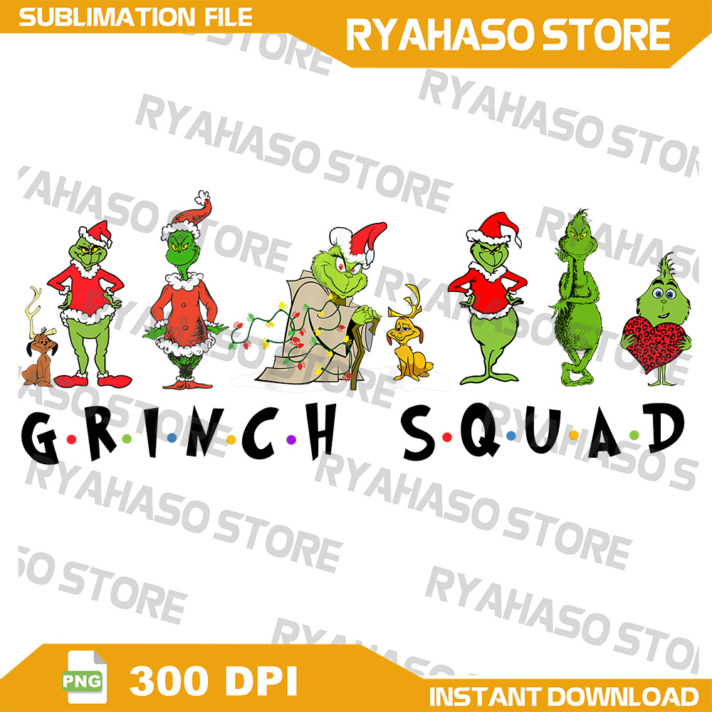 Grinch Squad PNG, Grinchmas PNG, Christmas Grinchmas Png,Hol | Inspire ...
