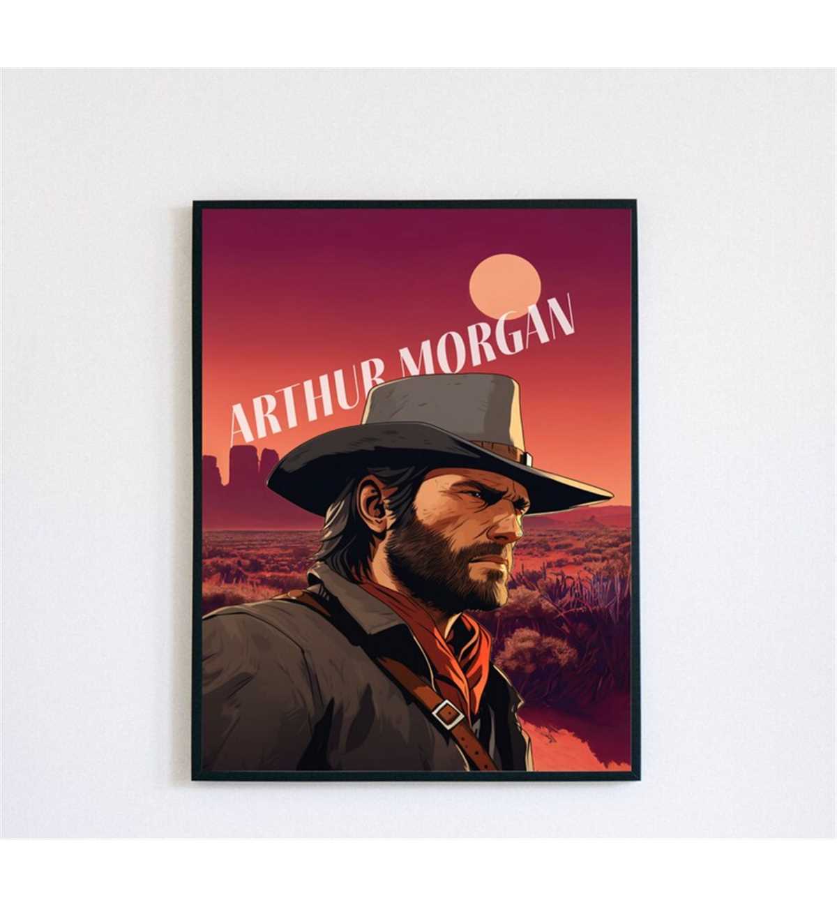 Red Dead Redemption Poster - Arthur Morgan Design | Inspire Uplift