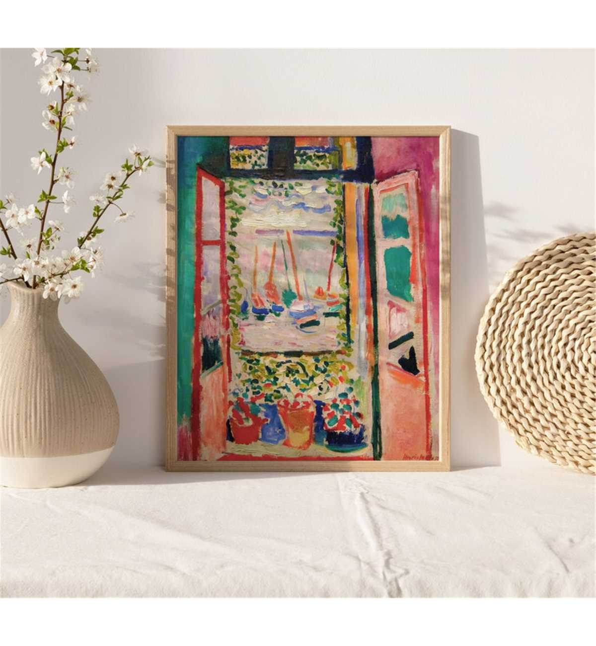 Artful Matisse Art Print, Open Window Matisse Wall | Inspire Uplift