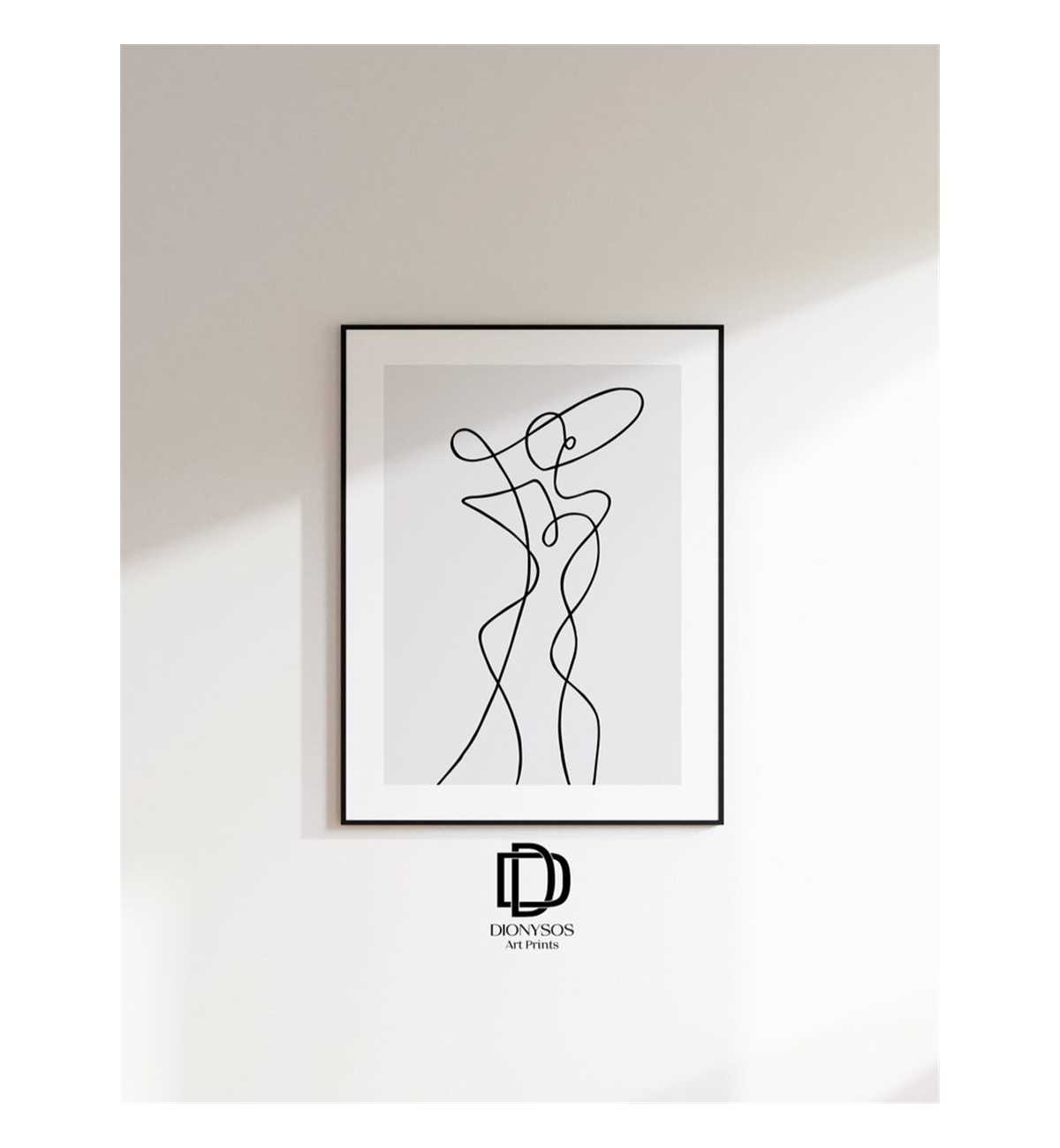 Woman Line Drawing Art Print, Minimalist One Line | Inspire Uplift