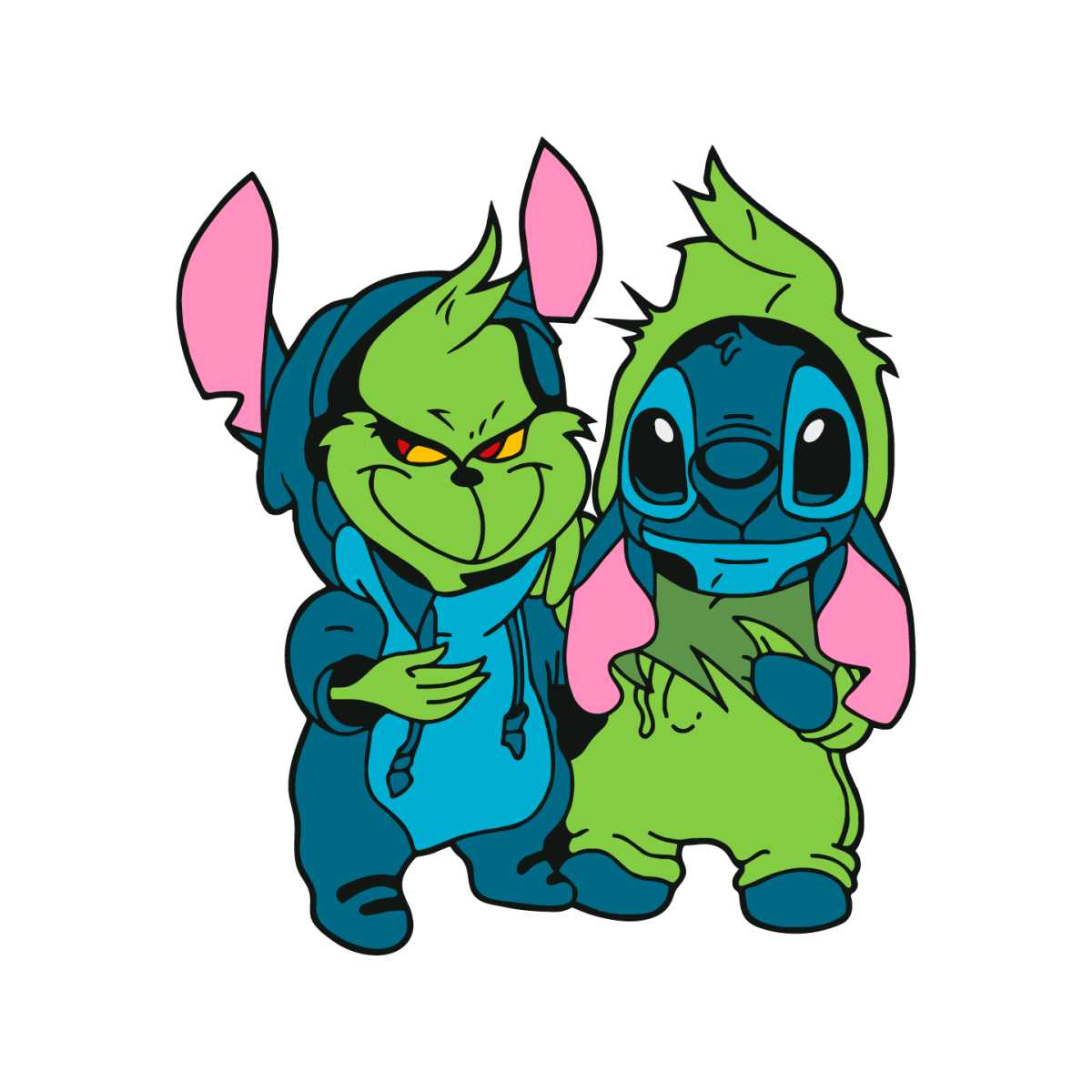 Horror Grinch and Stitch Christmas SVG Graphic Design File | Inspire Uplift