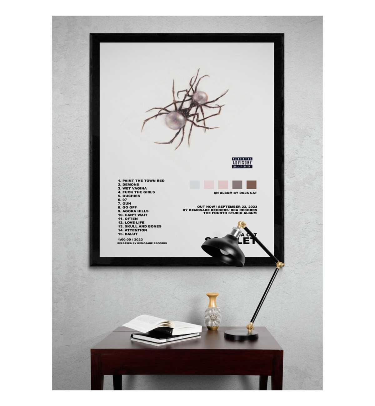 Doja Cat Scarlet album poster, doja cat album | Inspire Uplift
