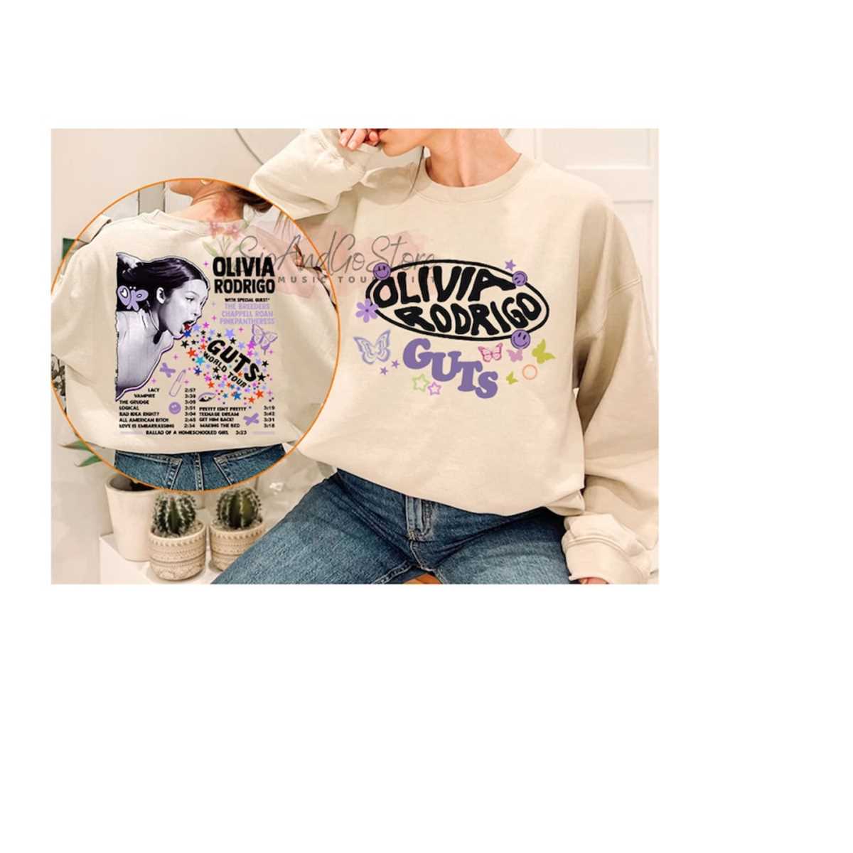 Olivia Rodrigo GUTS Album T-Shirt, Guts Olivia Track List Sh | Inspire ...