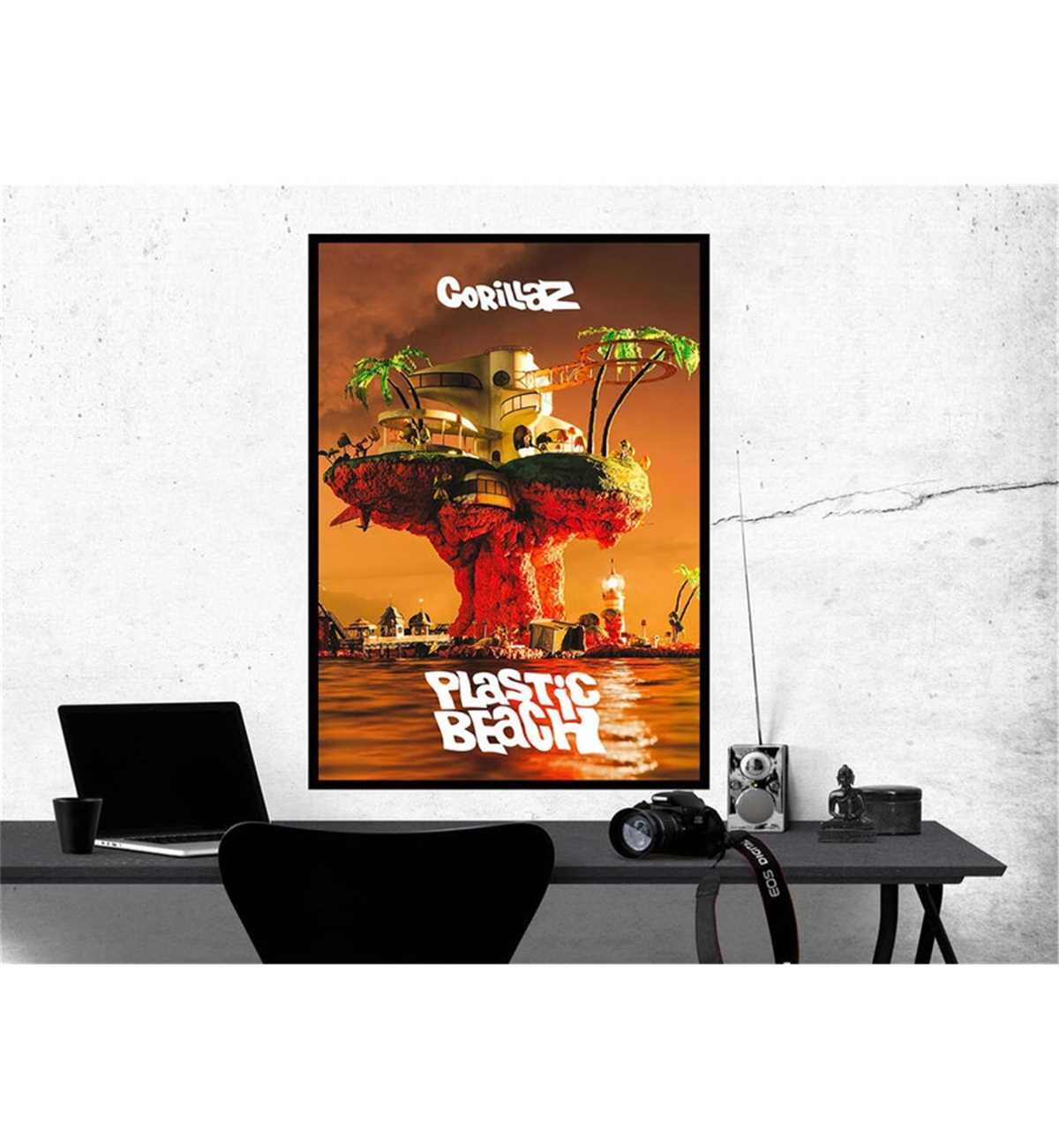Plastic Beach - Gorillaz Poster, Room Decor, Home | Inspire Uplift