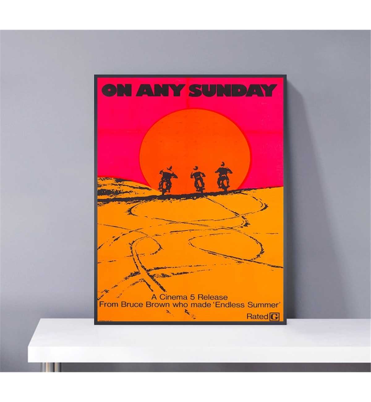 ON any sunday Vintage Classic Movie Poster PVC | Inspire Uplift