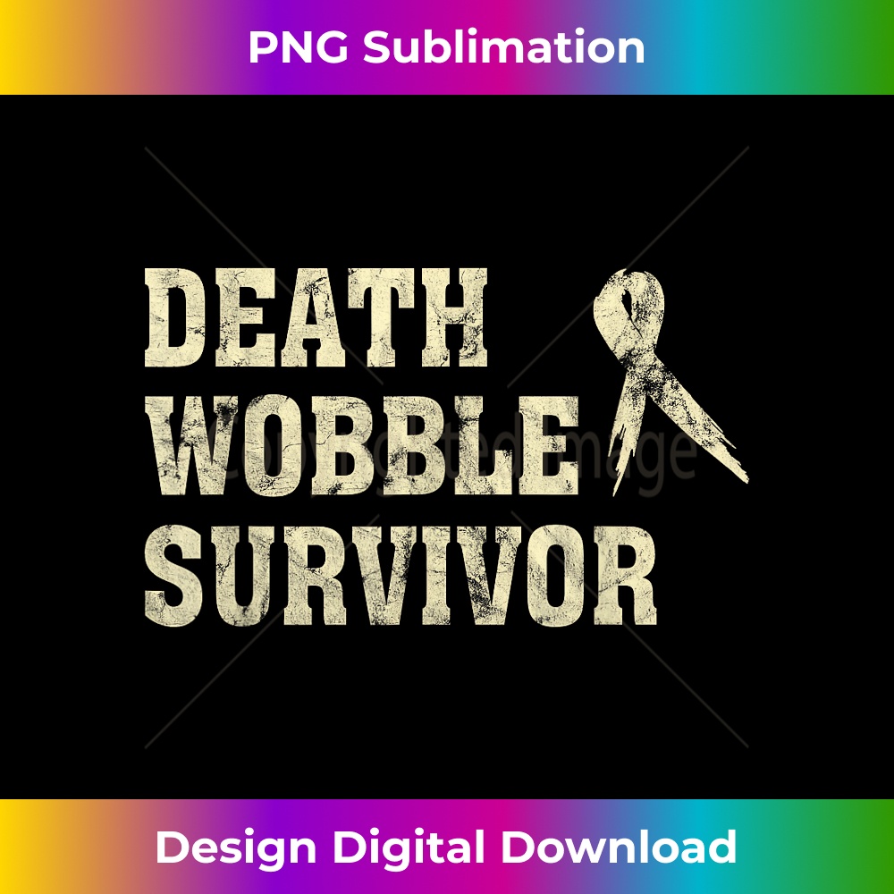 Death Wobble Survivor Ribbon White Text - Crafted Sublimatio - Inspire ...