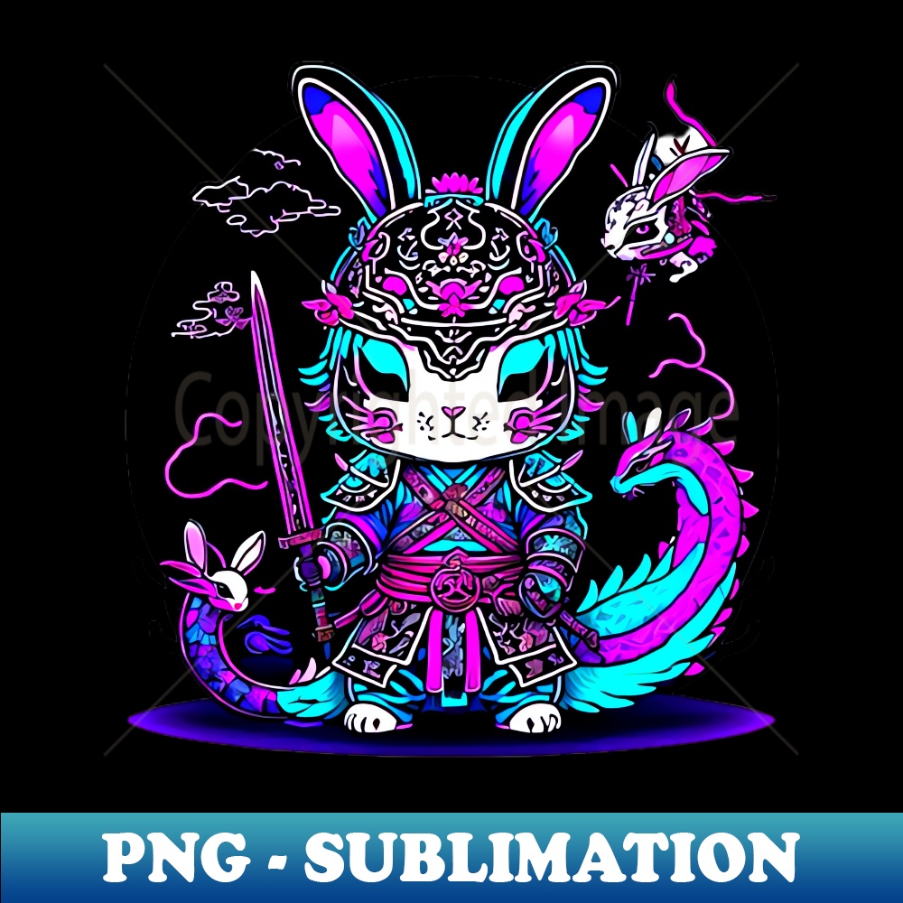 Rabbit Warrior And Dragons - Sublimation-Ready PNG File - Fa | Inspire ...