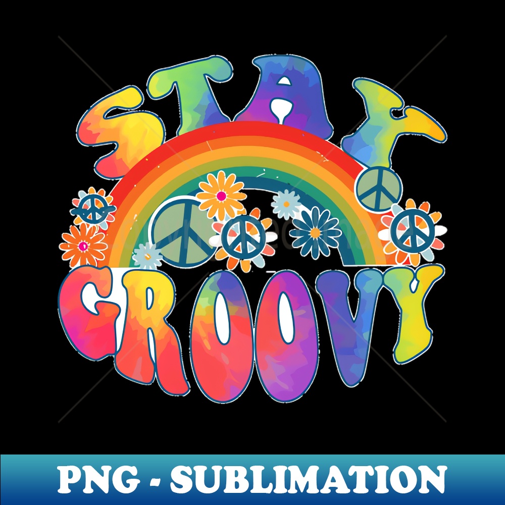 Stay Groovy 60s Outfit 70s Theme Costume Cute Rainbow Hippie | Inspire Uplift