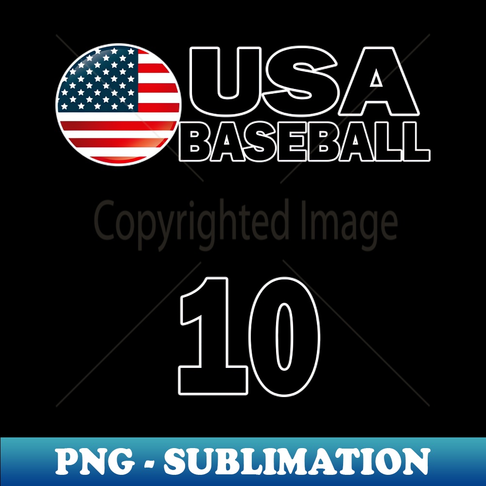 USA Baseball Number 10 T-shirt Design - Creative Sublimation | Inspire ...