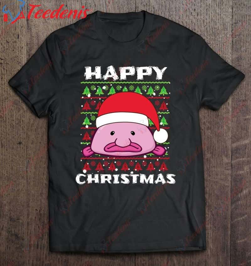 Blob Fish Happy Christmas Cute Festive Santa Hat Blobfish Wi | Inspire ...