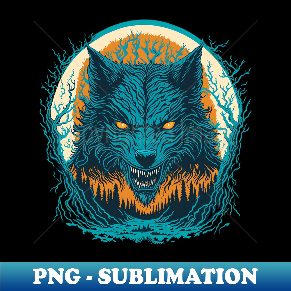 Werewolf Face - PNG Transparent Sublimation Design - Instant | Inspire ...