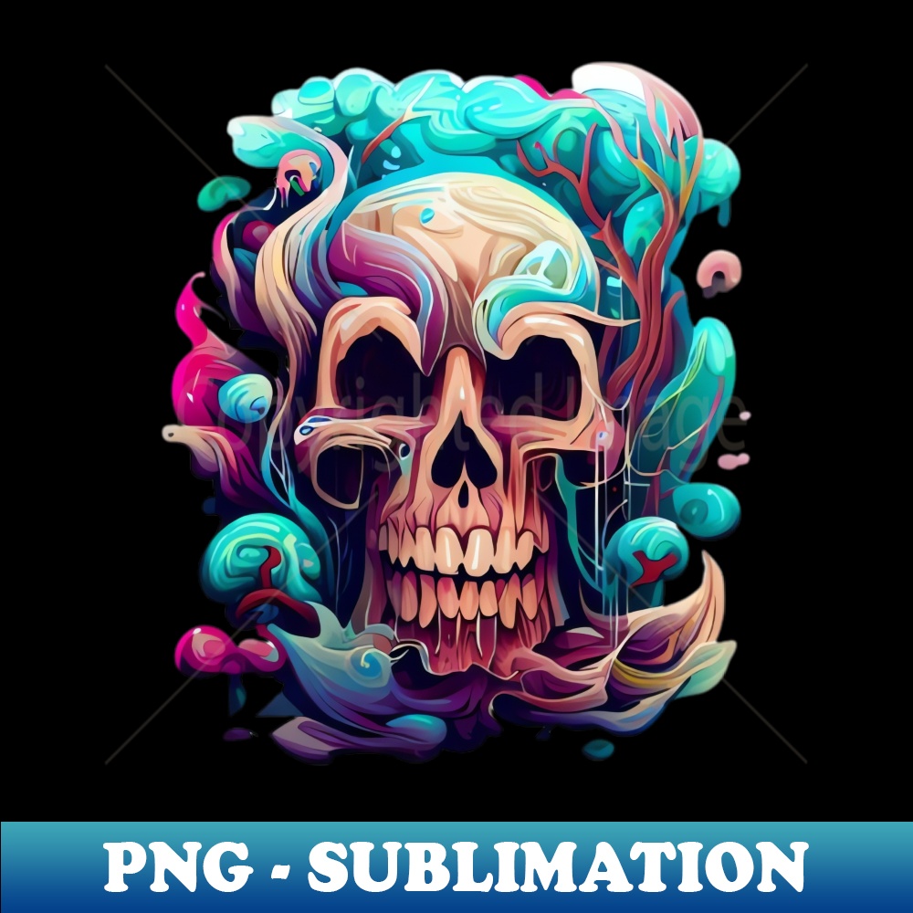 Pastel Skull Nature Motif - Artistic Sublimation Digital Fil | Inspire ...
