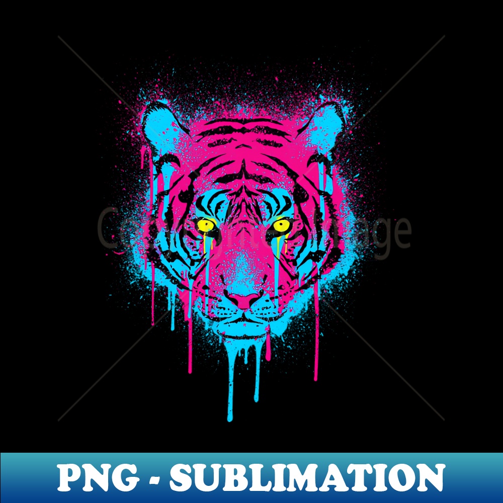 Spray Paint Graffiti Tiger - Special Edition Sublimation PNG | Inspire ...
