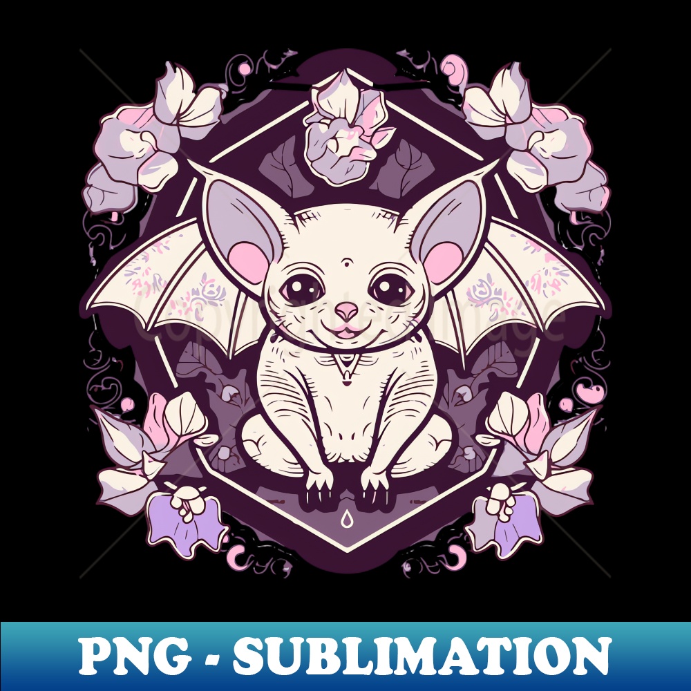 Pastel Goth Cute Bat - High-Resolution PNG Sublimation File - Inspire ...