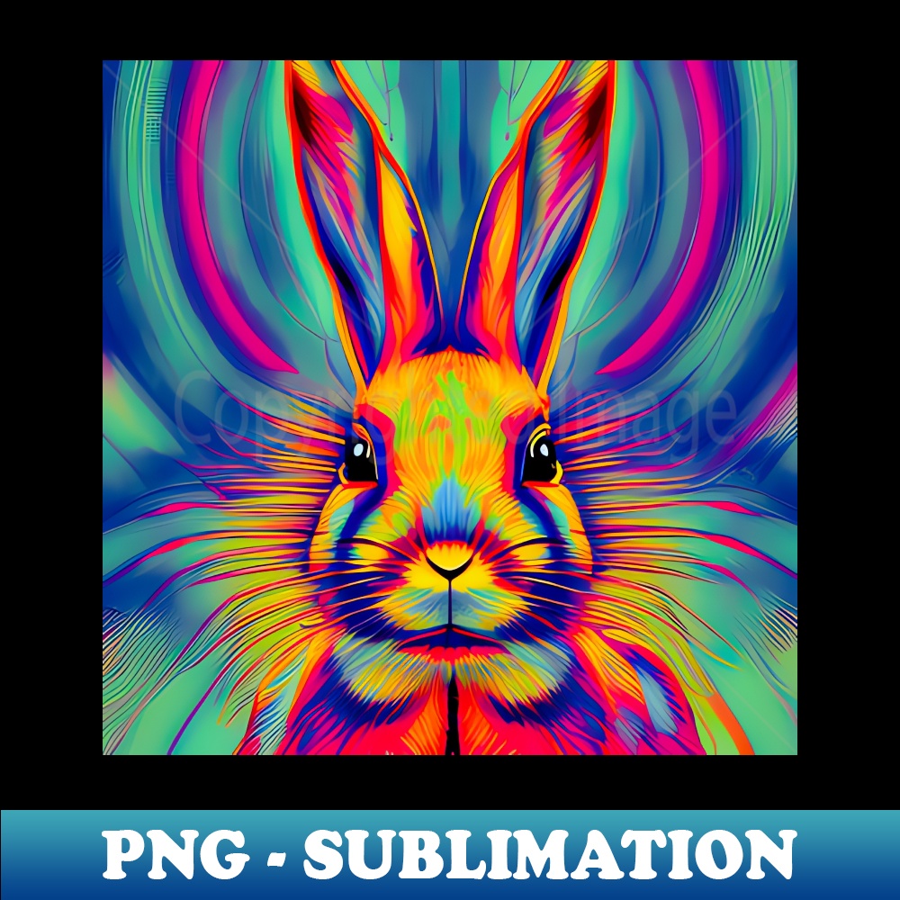 Psychedelic Rabbit - Premium Sublimation Digital Download - | Inspire ...