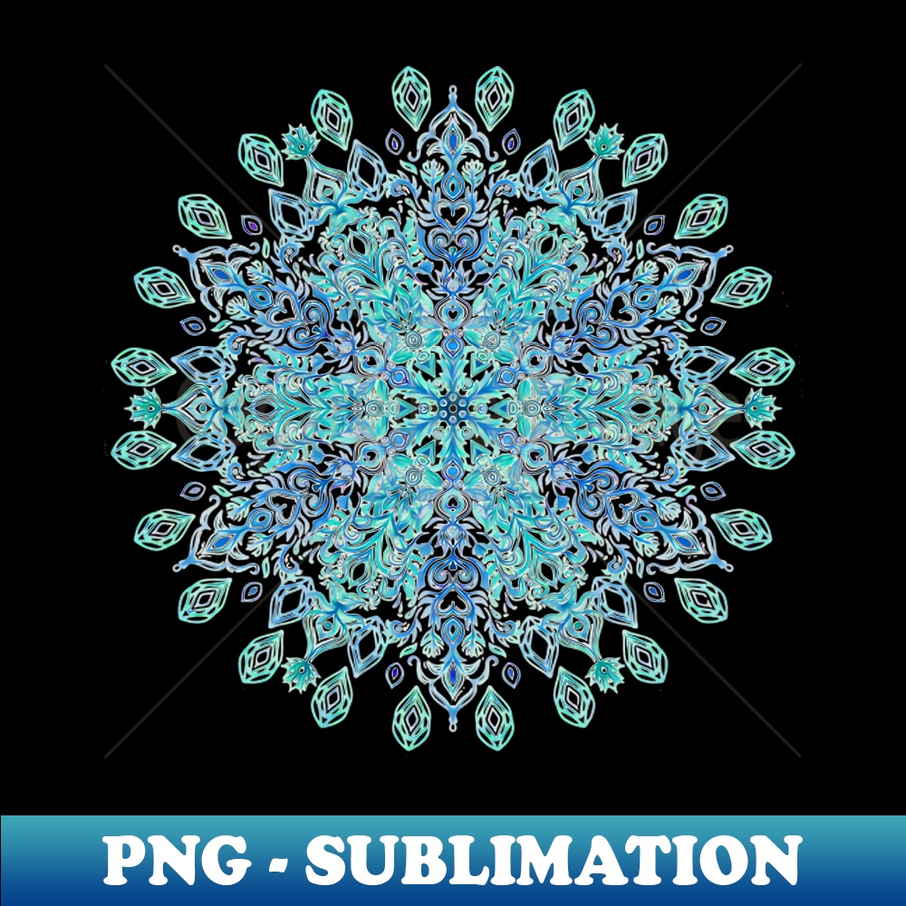 Peppermint Snowflake on Cream - PNG Sublimation Digital Down | Inspire ...