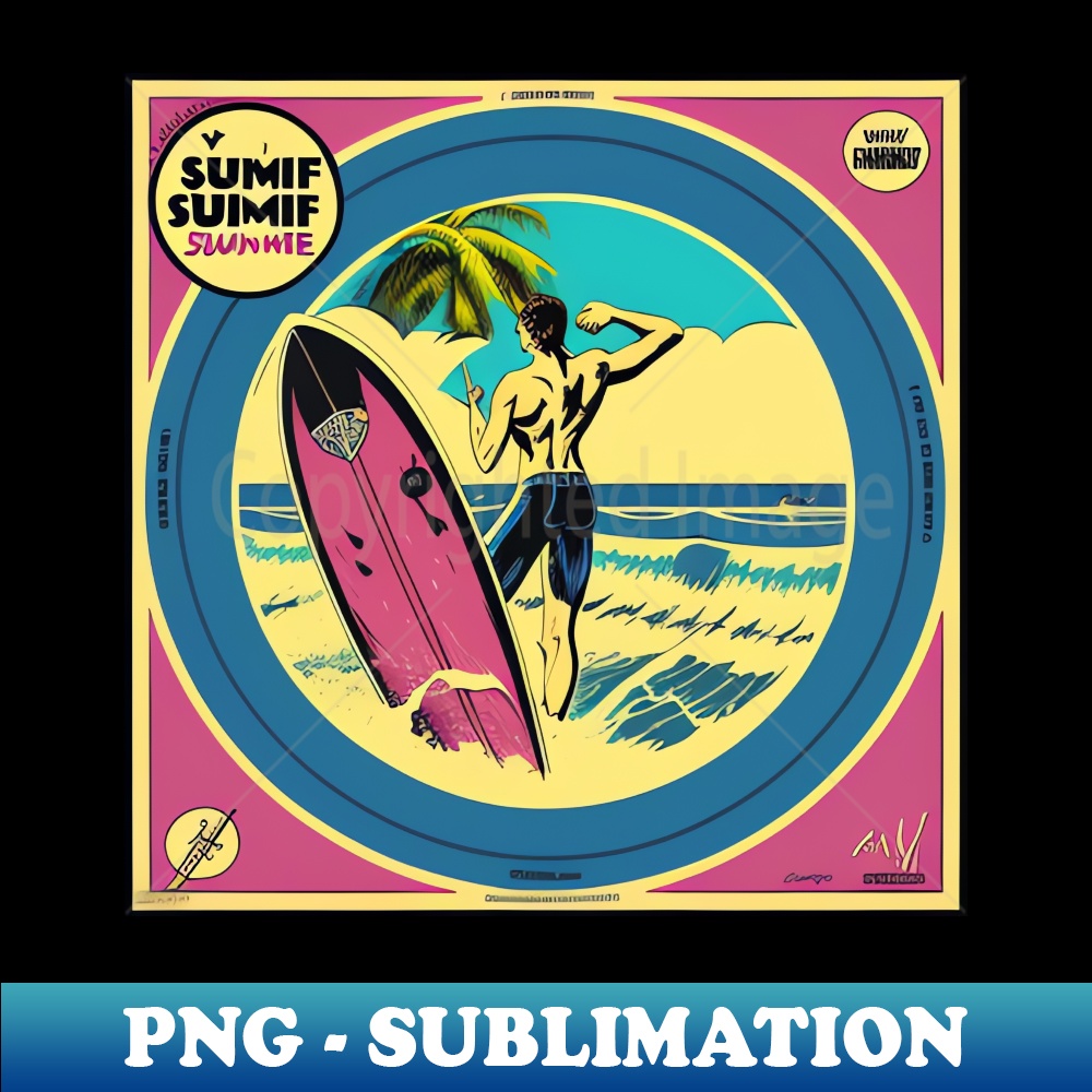 Summer Retro Surf Vinyl Album Cover V - Aesthetic Sublimatio - Inspire ...