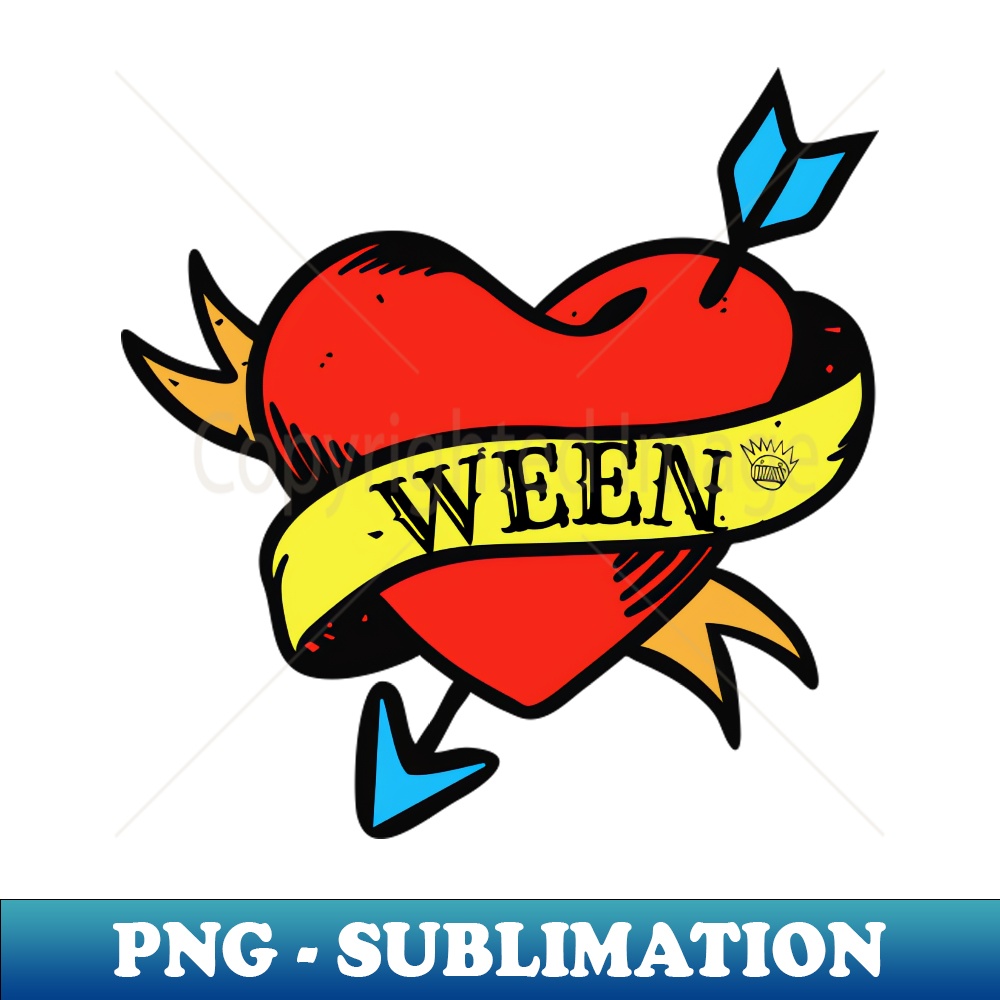 WEEN Heart Tattoo - Sublimation-Ready PNG File - Unlock Vibr | Inspire ...
