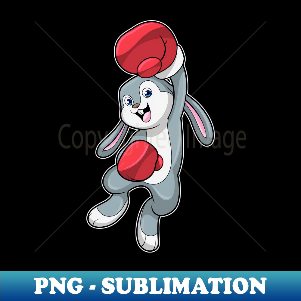 Rabbit at Boxing with Boxing gloves - Unique Sublimation PNG | Inspire ...