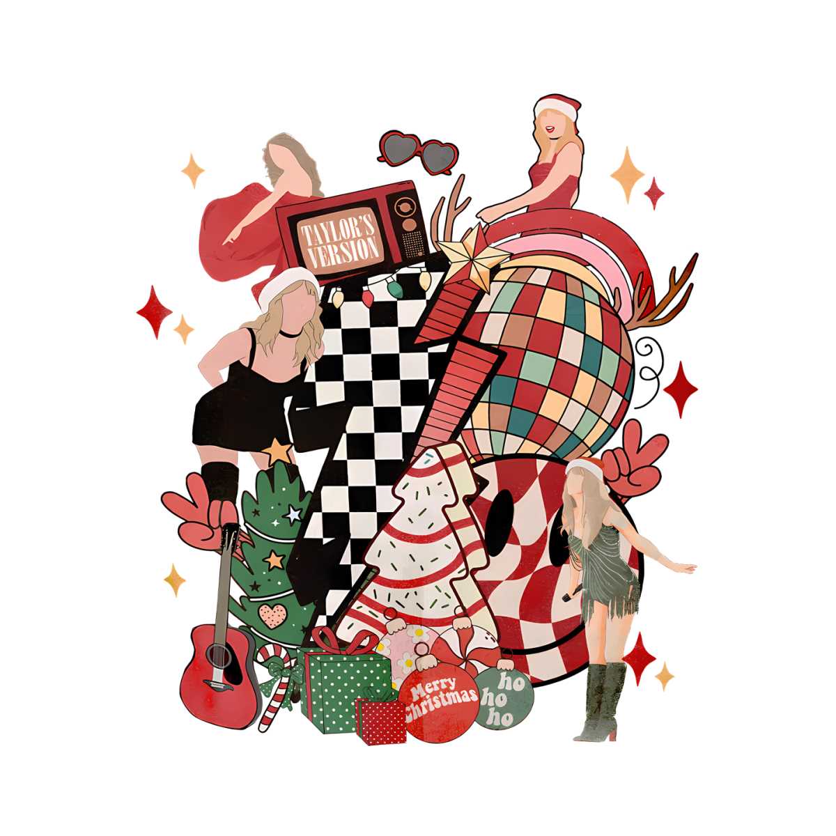 Taylor Christmas Version Merry Christmas Lightning Bolt PNG - Inspire ...