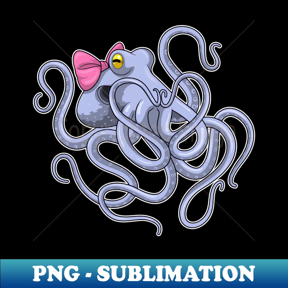 Octopus Ribbon - PNG Transparent Sublimation Design - Transf | Inspire ...
