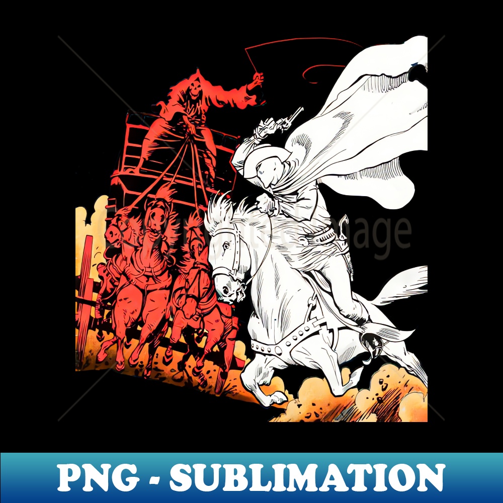 The Ghost Rider Red White Horses Western Wild West Ghost Cow | Inspire ...