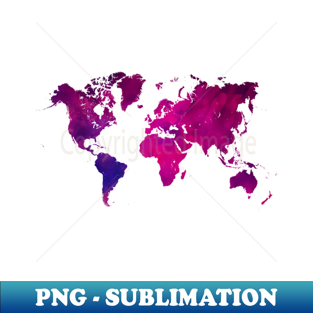 world map purple map worldmap - Professional Sublimation Di - Inspire Uplift