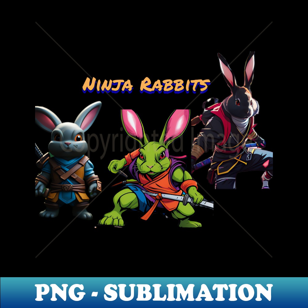 Ninja rabbits - Vintage Sublimation PNG Download - Transform | Inspire Uplift
