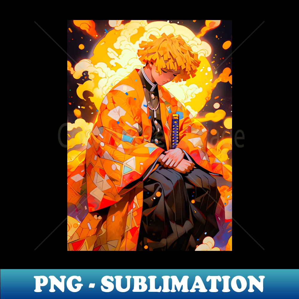 Demon Slayer - Zenitsu - 002 - PNG Transparent Sublimation D - Inspire ...